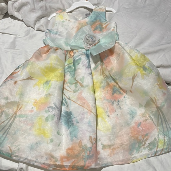 jane copeland | Dresses | Jane Copeland 6 Pale Muted Floral Sheer Full ...